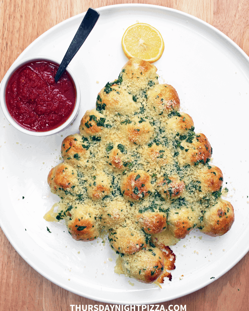 Christmas Tree Pull Apart Bread Thursday Night Pizza