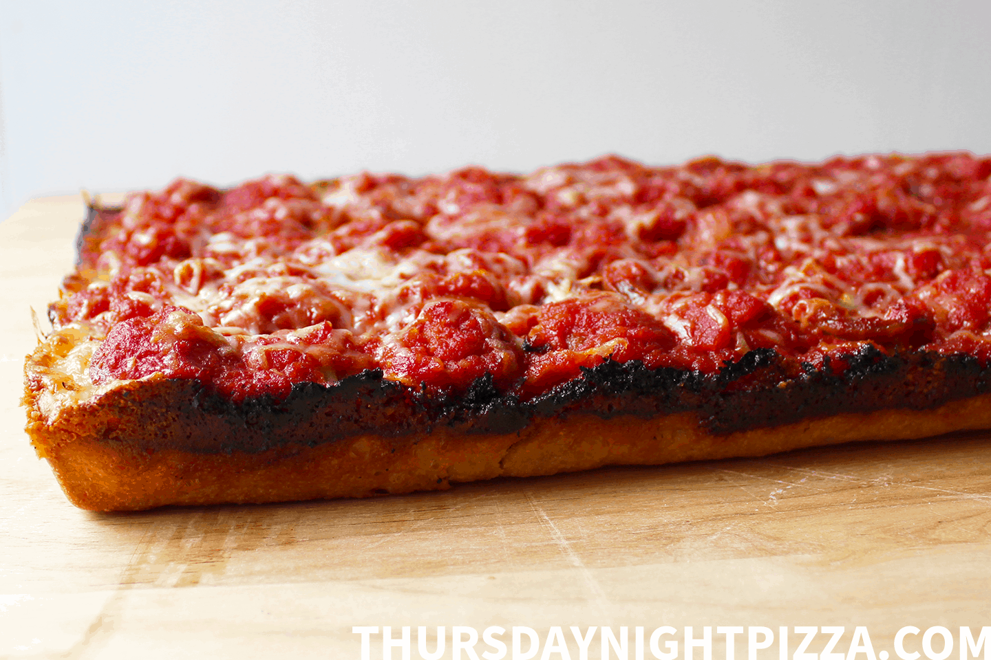 Detroit Style Pizza with Pepperoni - Thursday Night Pizza