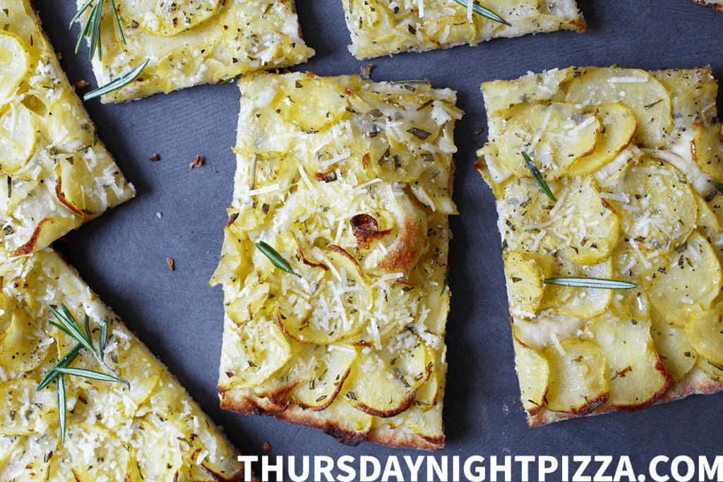 Simple Potato Pizza with Rosemary and Olive Oil (Vegan Pizza Recipe)