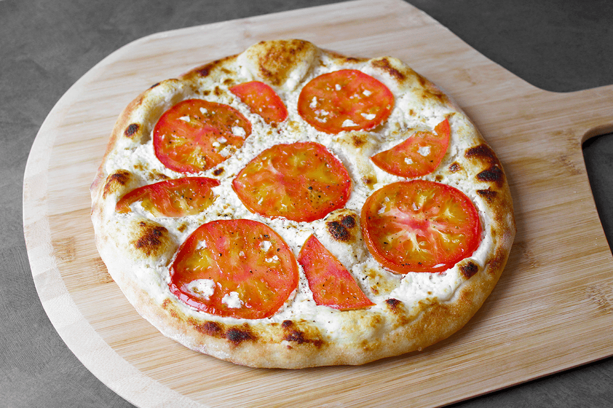 Goat Cheese Pizza with Tomato and Mint – Thursday Night Pizza